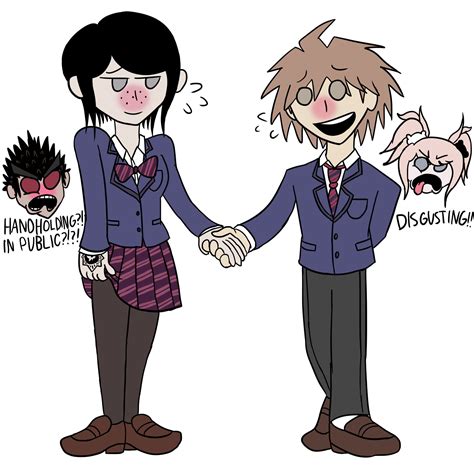 Mukuro Ikusaba And Makoto Naegi From Danganronpa As Komi And Tadano By