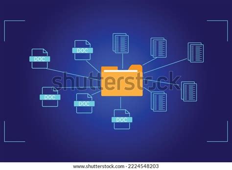 Concept Document Management System Folder Document Stock Vector Royalty Free