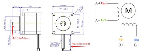 Hanpose 23hs5628 56mm Nema 23 Stepper Motor 57 Motor 28a 126ncm 4 Le