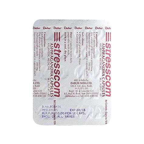 Buy DABUR STRESSCOM 120 CAPS Online & Get Upto 60% OFF at PharmEasy