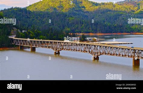 Pit River Bridge Over Shasta Lake Stock Video Footage Alamy