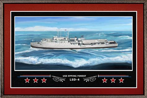 Uss Epping Forest Lsd 4 Box Framed Canvas Art Navy Emporium