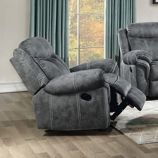 Horizontal Tufted Velvet Glider Recliner Motion Reclining Metal