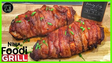 Ninja Foodi Grill Bacon Wrapped Chicken Breast Ninja Foodi Grill