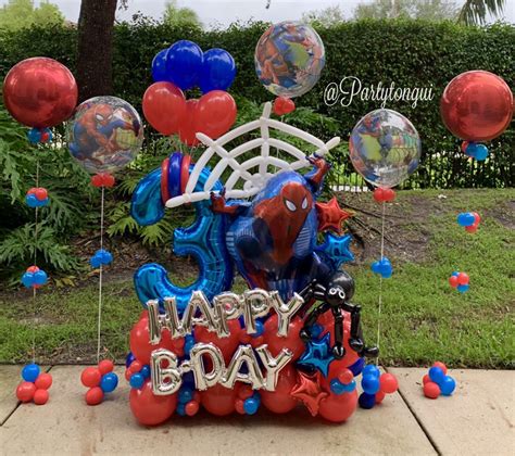 Spiderman Balloon Superhero Balloons Spiderman Birthday Cake Avenger