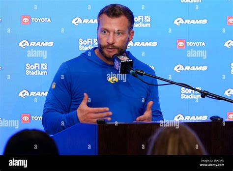 Los Angeles Rams Head Coach Sean Mcvay During An Interview After An Nfl