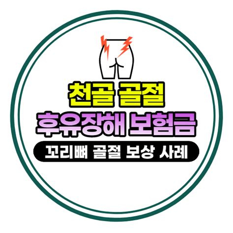 천골 골절 후유장해 보험금 받으셔야죠 꼬리뼈 골절 보상 사례 네이버 블로그