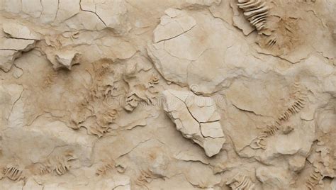 Ancient Mosaic Fossilized Limestone Tapestry Ai Generate Stock