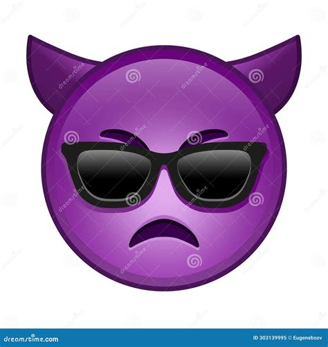 Angry Face With Horns And Sunglasses Large Size Of Yellow Emoji Smile