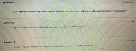 solved question 1 o out of 3 points what property of the