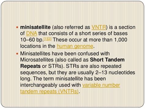Minisatellites