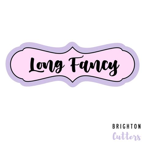 Long Fancy Plaque Cookie Cutter Brighton Cutters Llc