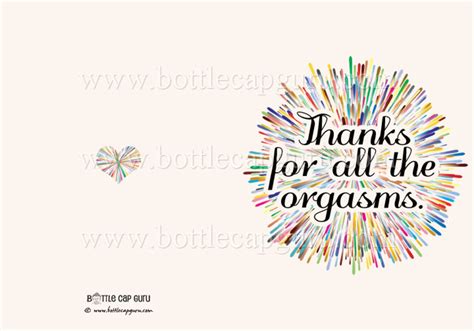 Printable Funny Sexy Card Thanks For All The Orgasms Dirty Valentines Day Anniversary Love