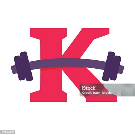 K 편지를 바벨 괴력사에 대한 스톡 벡터 아트 및 기타 이미지 괴력사 교차 훈련법 덤벨 Istock