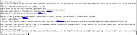 Error Message After Trying To Add Domain Help Lets Encrypt