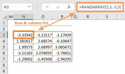 RANDARRAY Function In Excel