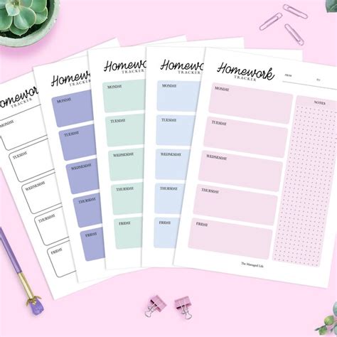 Homework Organizer Etsy