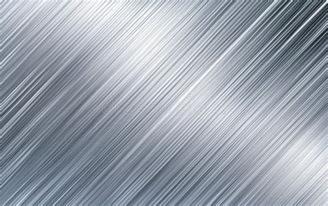 Brushed Silver Texture With Diagonal Lines Reflecting Light In A Sleek
