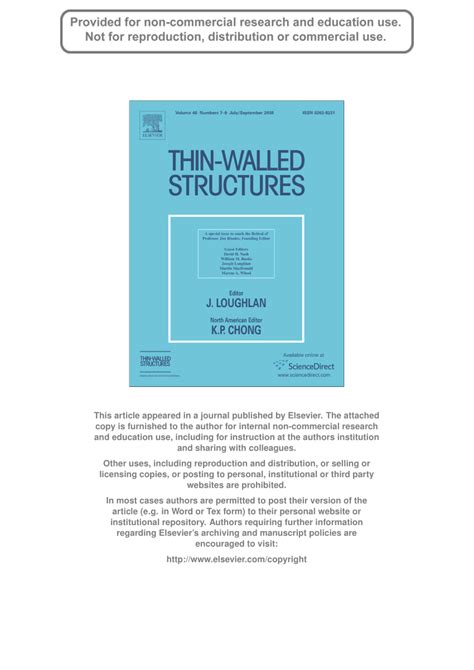 Pdf Structural Behaviour And Design Of Lightweight Structural Panels