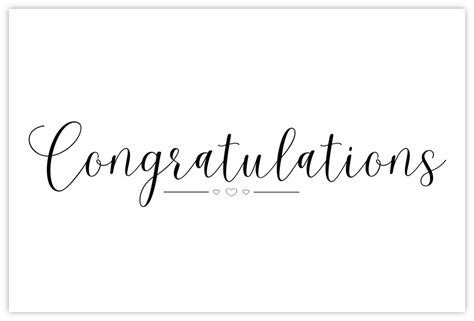 Congratulations Calligraphy 60mm X 90mm Florist Cards Celloexpress