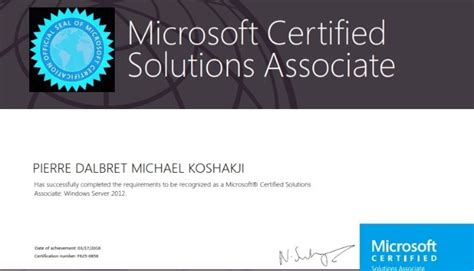 Microsoft Certified Solutions Associate