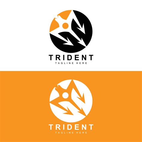 Trident Logo Template Vector Icon Design God War Weapon Spear Power Of The Ocean 15631699