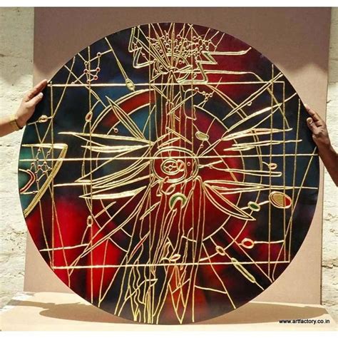 Golden Printed Stained Glass Gold Gilding Decoration Art Size 30 Mm