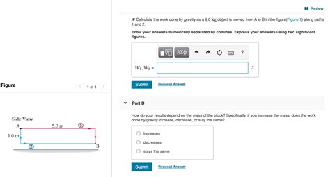 Solved Review IP Calculate The Work Done By Gravity As A Chegg