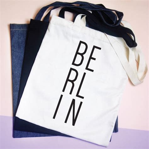 personalised location city tote bag by a piece of | notonthehighstreet.com