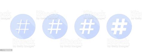 哈希標記白色背景上的平面樣式圖示井號標籤網路圖示向量插圖向量圖形及更多brand Name Online Messaging Platform
