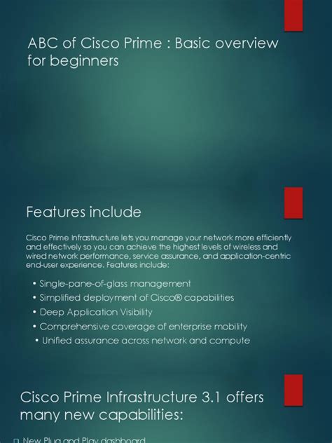 Abc Of Cisco Prime Basic Overview For Beginner Pdf Computer