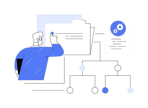 Абстрактная векторная иллюстрация информационной архитектуры Премиум