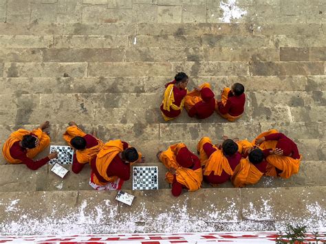 Young Monks In Chess Game India Photograph By Ilana Lam Pixels
