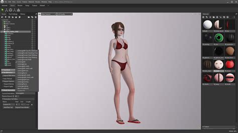 Bikini Clothes 0017 Rig Ue5 Unity Blender Animated 3d Model By Blenderanimemodel3d