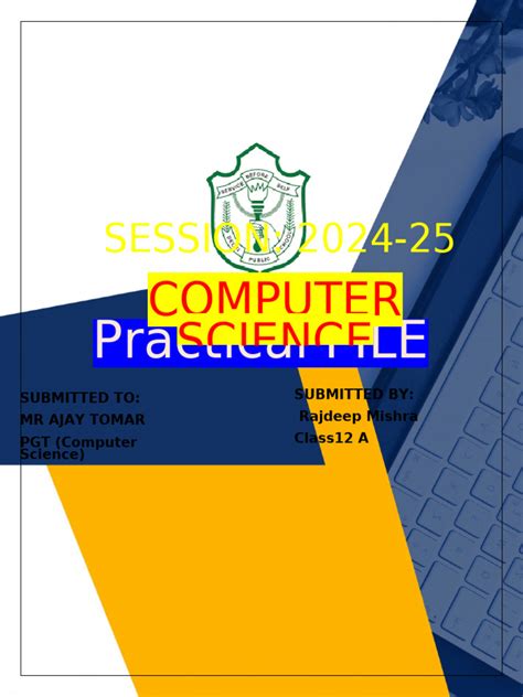Computer Science Practical Class 12 Pdf Mathematics Computer