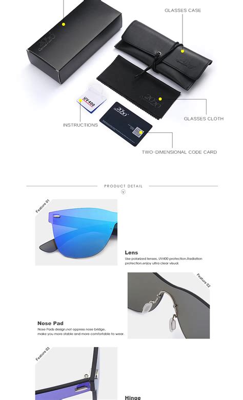 2020 Brand Vintage Style Sunglasses Men Flat Lens Rimless Square Frame