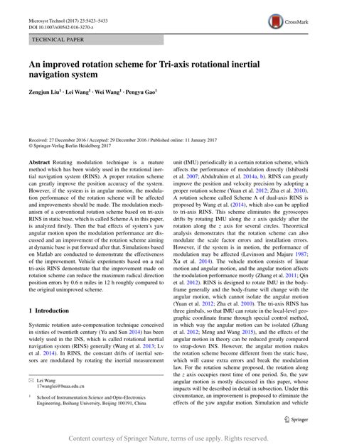 an improved rotation scheme for tri ais rotational inertial navigation
