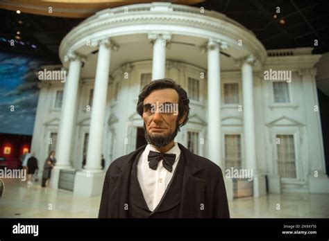 Wax Sculpture Of Abraham Lincoln Inside Of The Lincoln Museum In