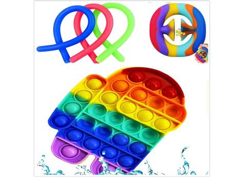 Fidget Toys Toy Pop It Fidgets Pack 5pcs Popit Its Bubble Sensory