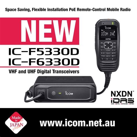 Icom Ic F6330d Uhf Idas Nxdn Radio Bncom Australia