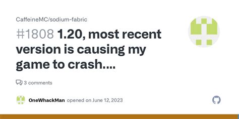 120 Most Recent Version Is Causing My Game To Crash Class2350