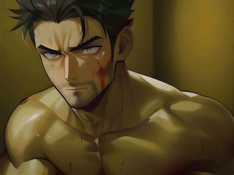Muscular Shirtless Hunk 6 By Georgehanser On Deviantart
