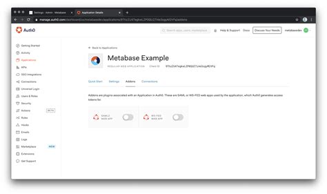 Saml With Auth0 Metabase Documentation