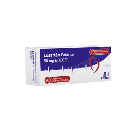 Losartán Potásico 50 Mg Eticos Paraguay