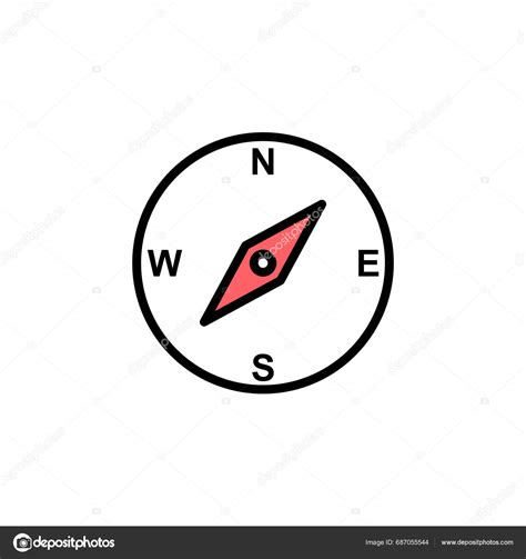 Compass Icon Set Illustration Arrow Compass Icon Sign Symbol Stock