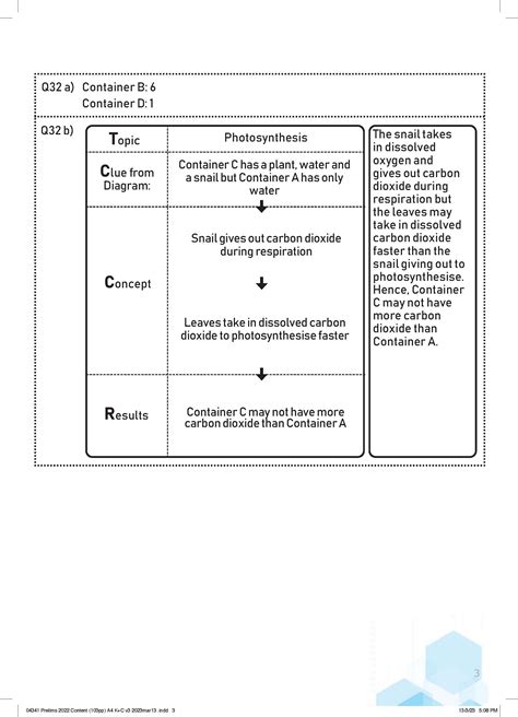 P6 Science Prelims 2022 Section B Answer Key Openschoolbag