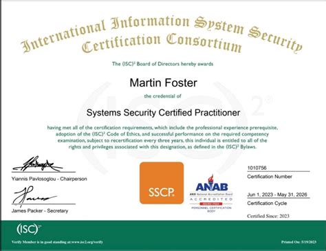 Martin Foster On Linkedin Got My Sscp Certification From Isc ² 😁