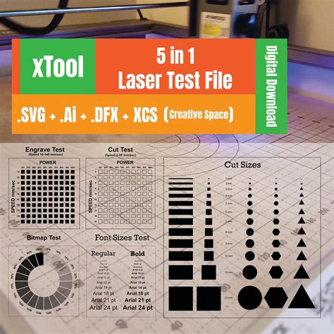 Basic Test Grid Bundle Cut And Engrave Files For Xtool Etsy