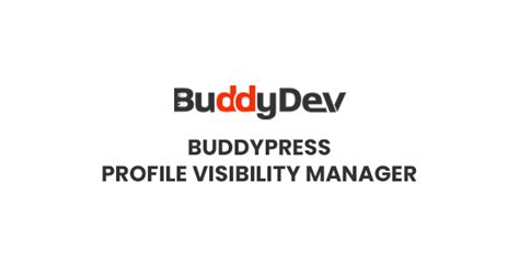 Buy Buddypress Profile Visibility Manager Just 8