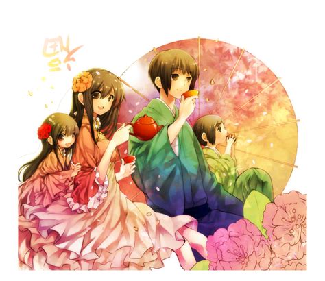 Japan And Taiwan Axis Powers Hetalia Drawn By Hana Yui Danbooru